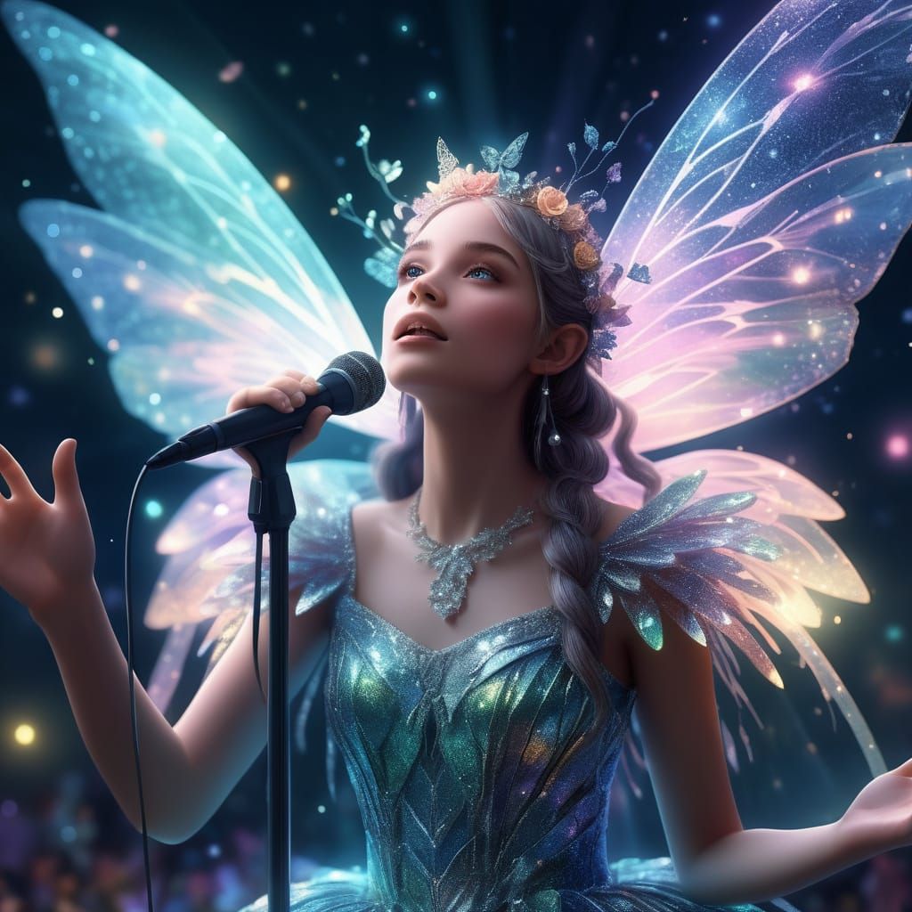 fairy rap singer singing about the Fairie's duties... - AI Art