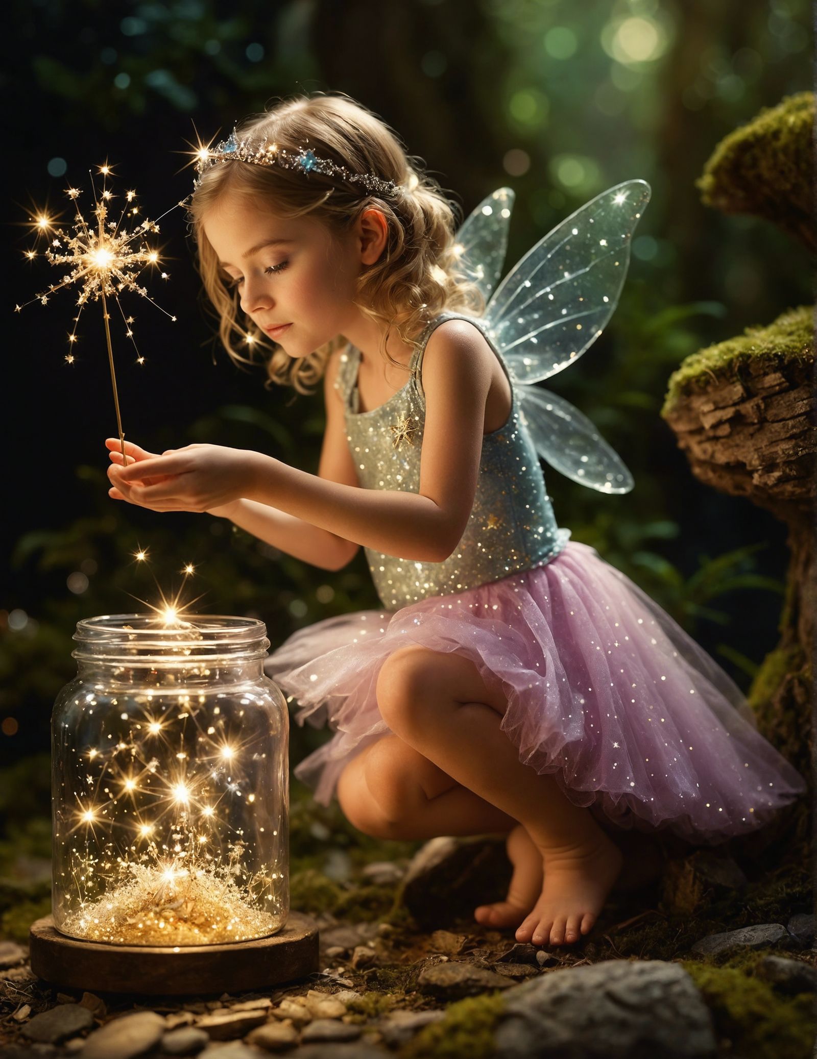 Collecting fairy dust - AI Generated Artwork - NightCafe Creator