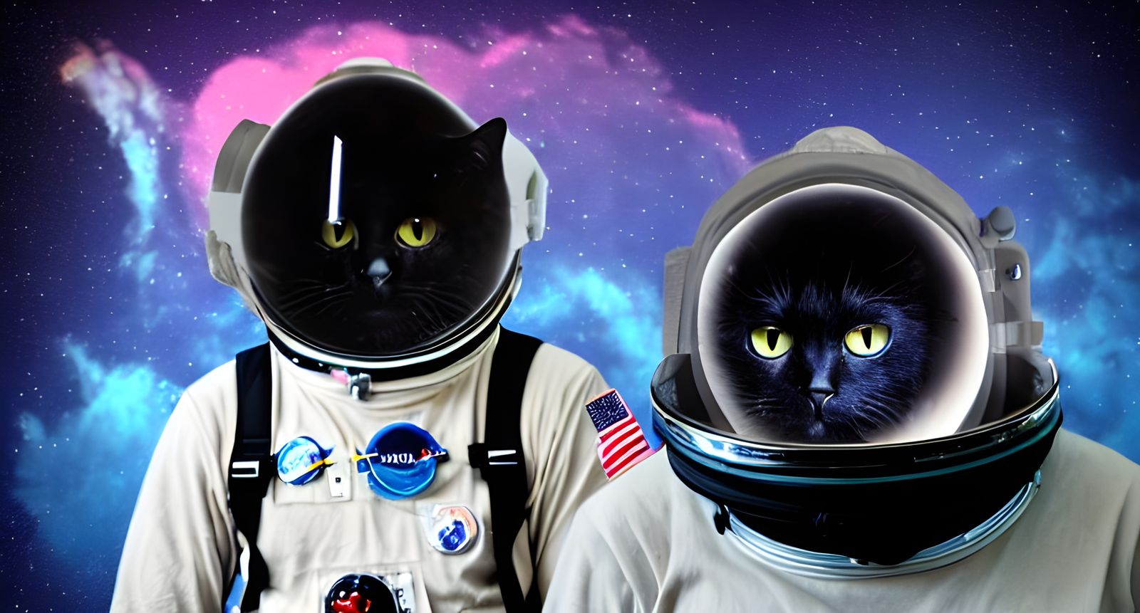 Nasa Cat and friend - AI Generated Artwork - NightCafe Creator