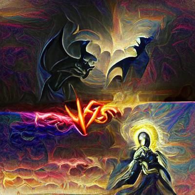 Good versus evil - AI Generated Artwork - NightCafe Creator