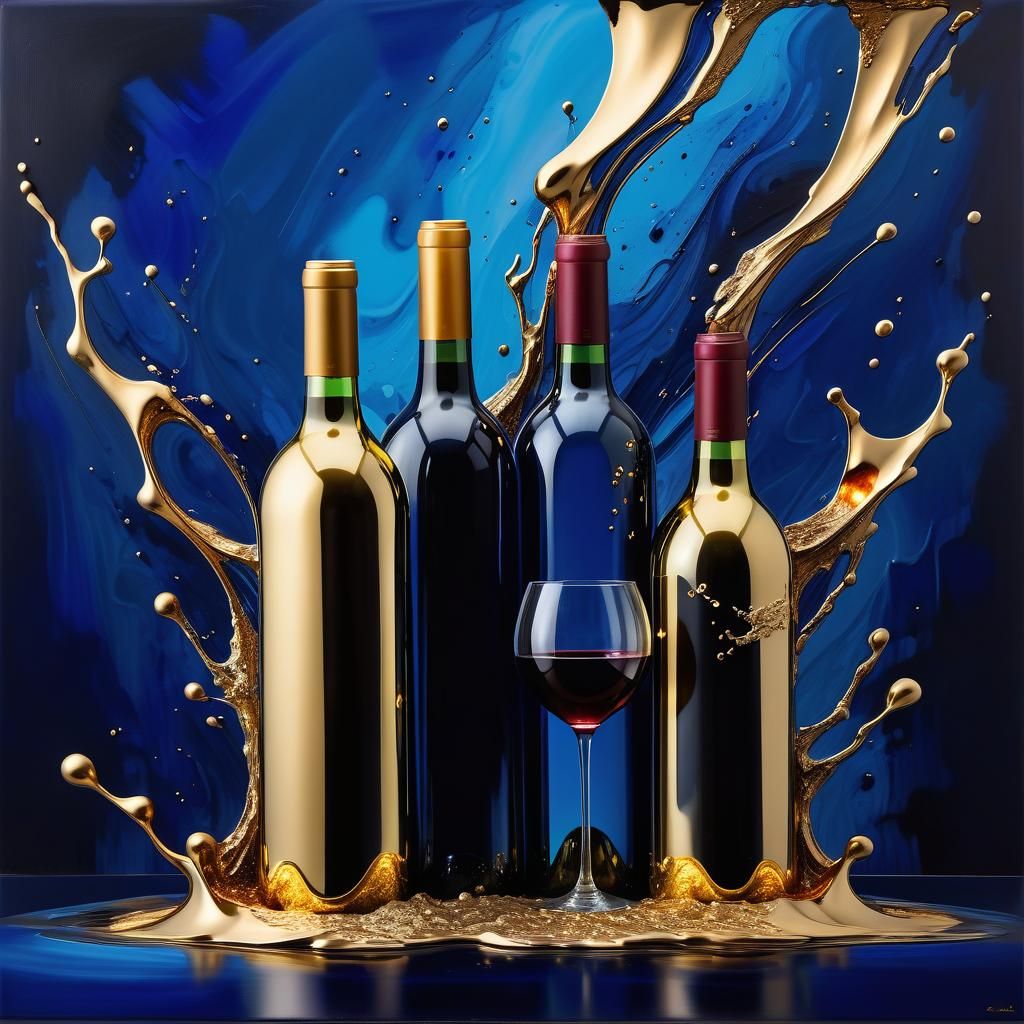Abstract Wine Bottles - AI Generated Artwork - NightCafe Creator