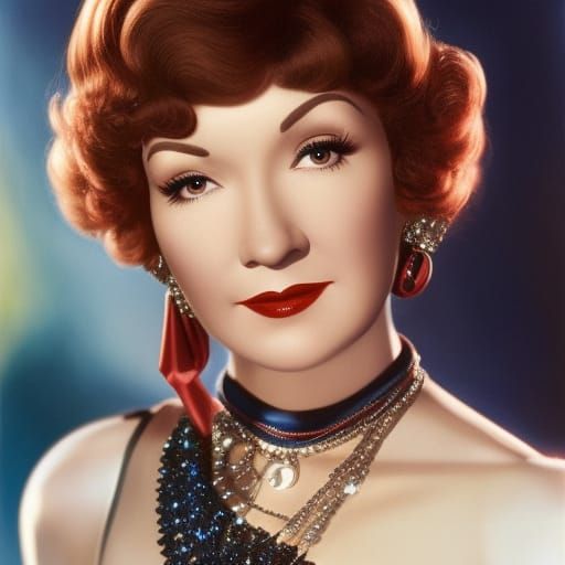 Actress Claudette Colbert - AI Generated Artwork - NightCafe Creator