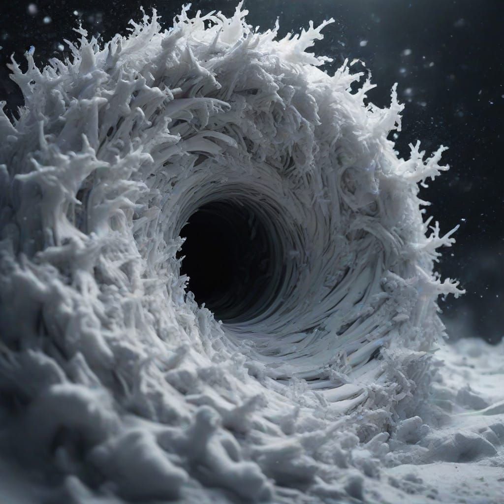 Macro photo of a snow vortex - Epic Snow Vortex Macro in Cin...