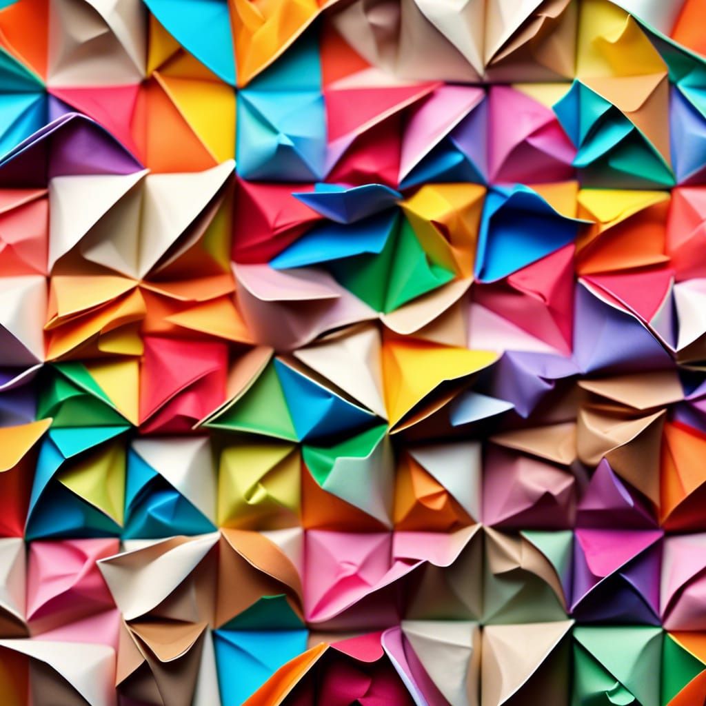 texture play Origami paper folds papercraft, made of paper, stationery ...