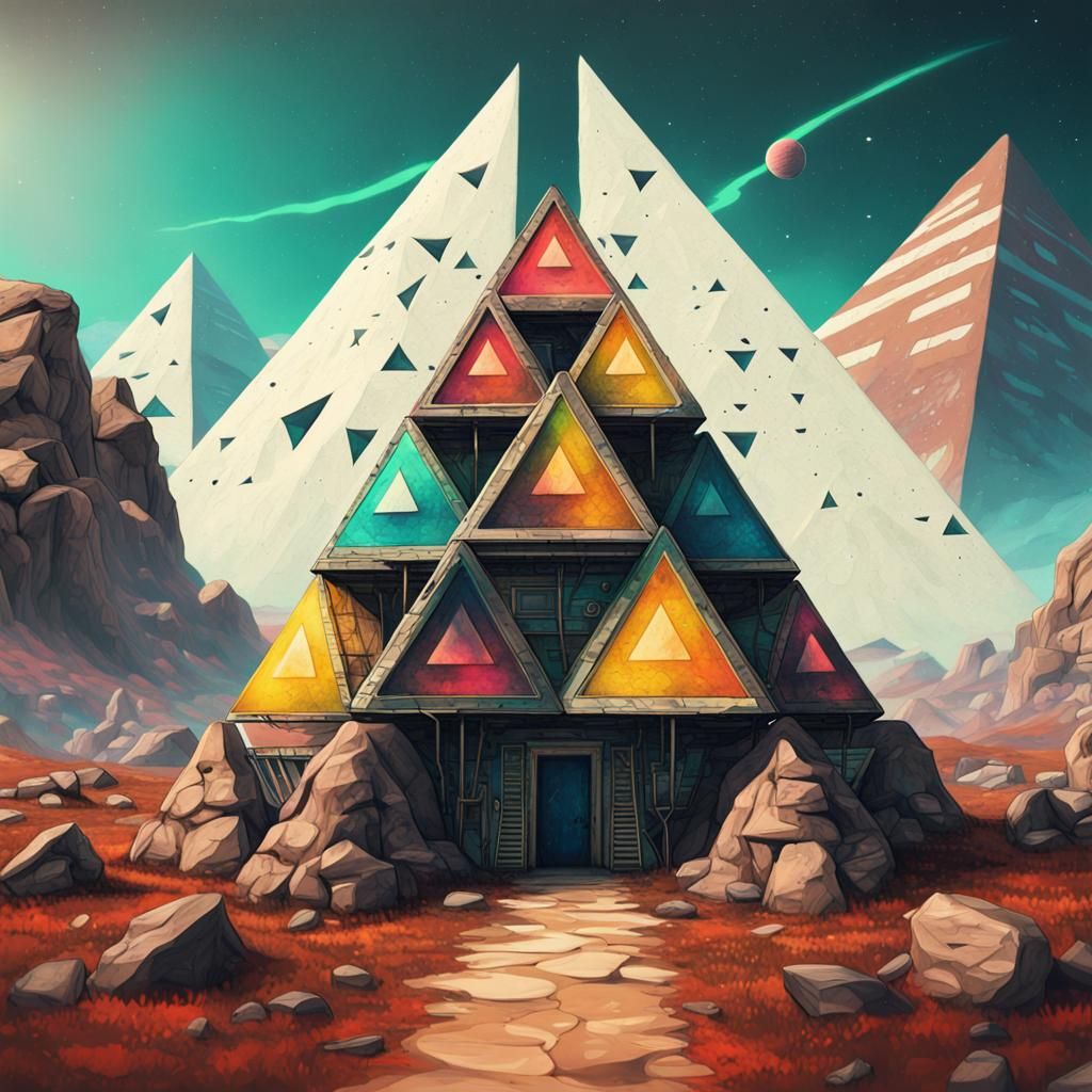house painting triforce ink mixed media digital illustration ...