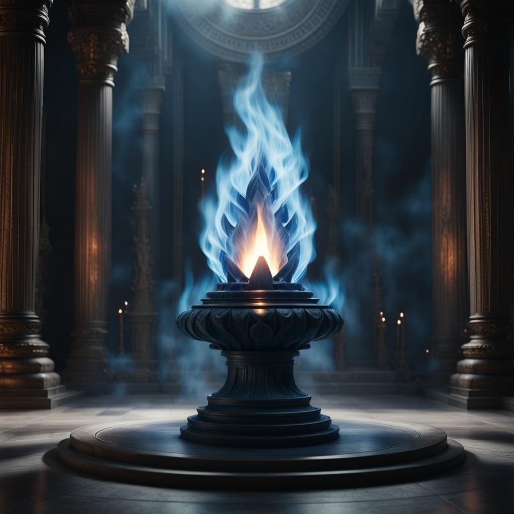 The Blue Flame - AI Generated Artwork - NightCafe Creator