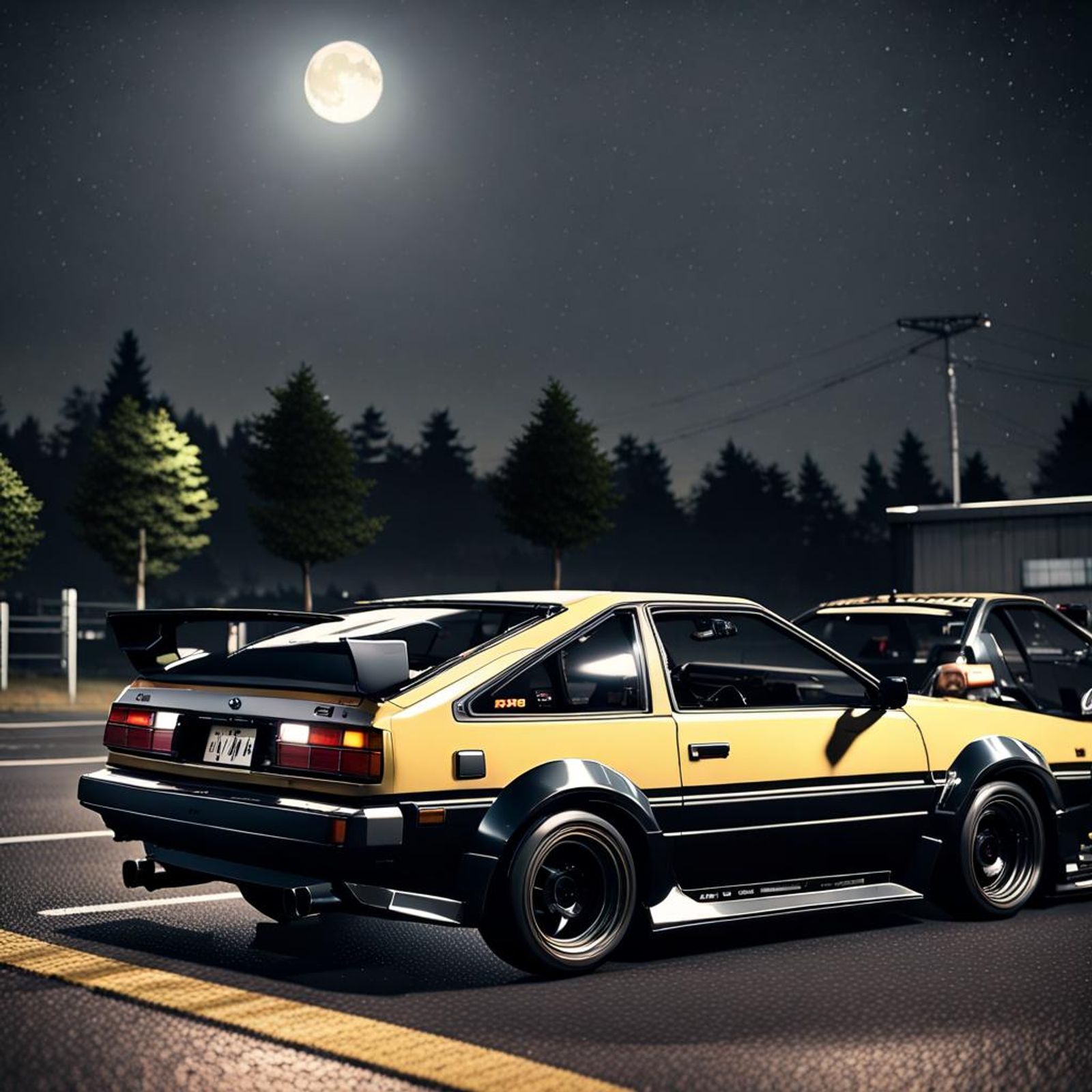 Toyota AE86 III - AI Generated Artwork - NightCafe Creator