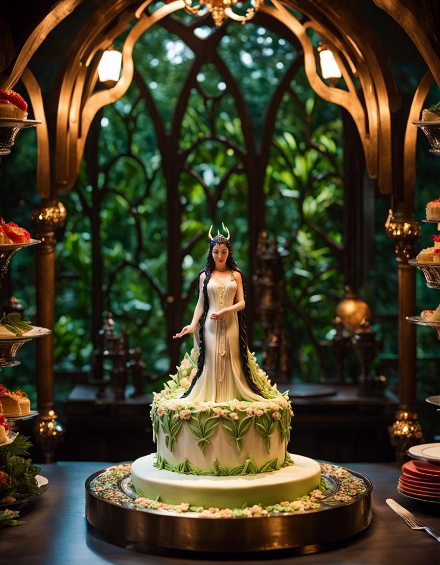 Cake sculpture of Elven Princess Arwen 5 - AI Generated Artwork ...