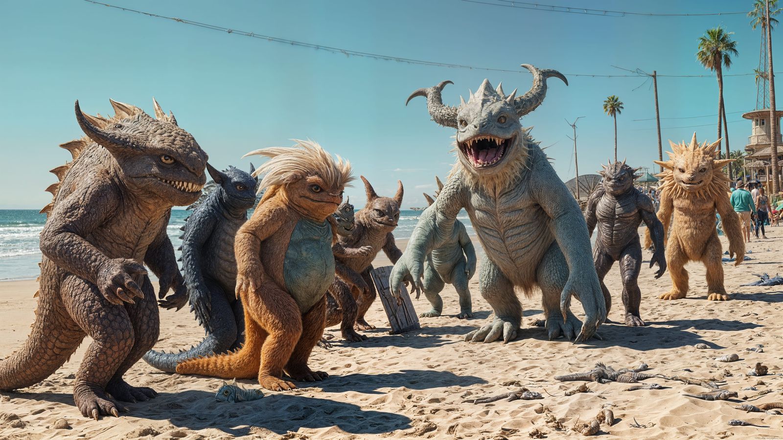 Monster Beach - Intergalactic Monsters Enjoy a Fun Beach Day