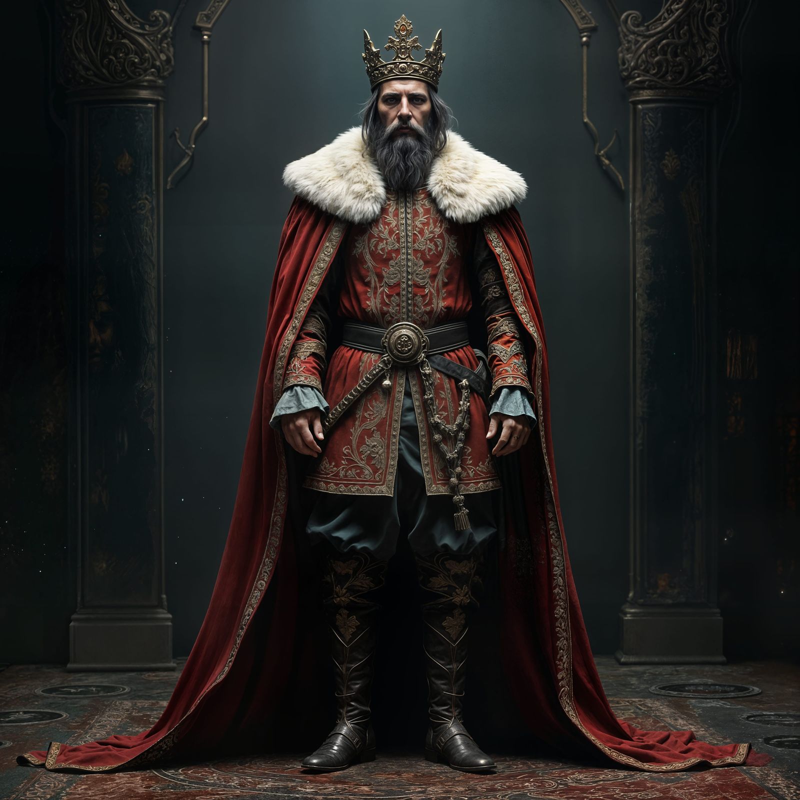 Regal King John in Atmospheric, Ultra-Realistic Fa... - AI Art