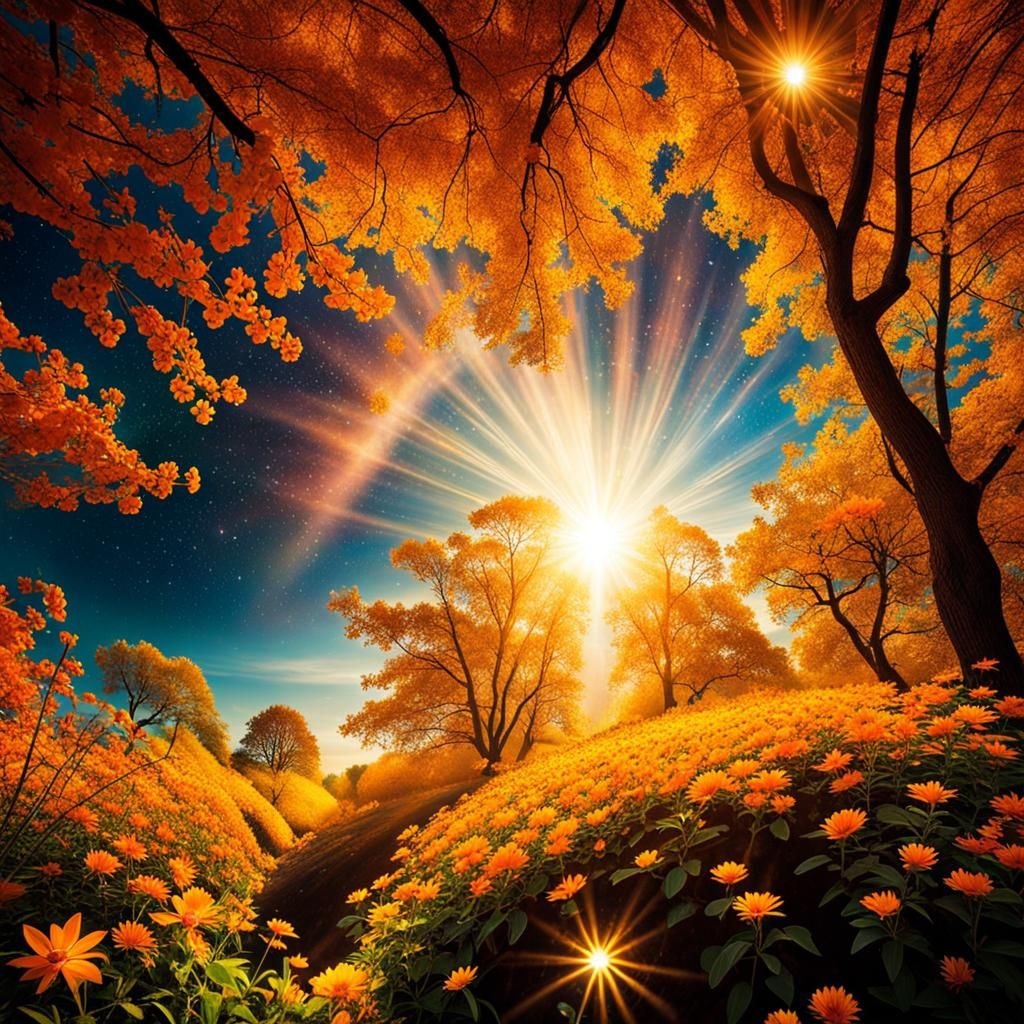 The beauty of the world like an incandescent sun - AI Generated Artwork ...