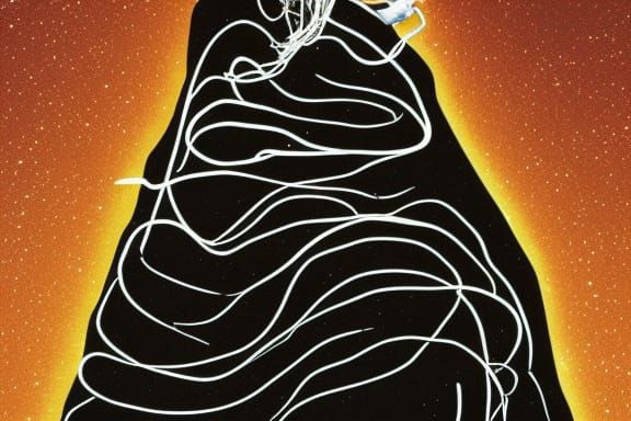 Astronaut Spaghettification - AI Generated Artwork - NightCafe Creator