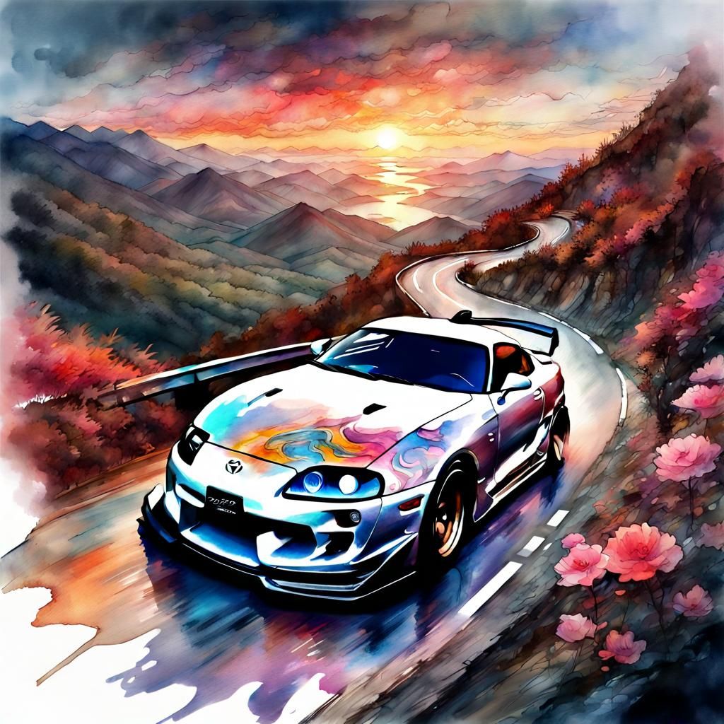 Toyota supra - AI Generated Artwork - NightCafe Creator