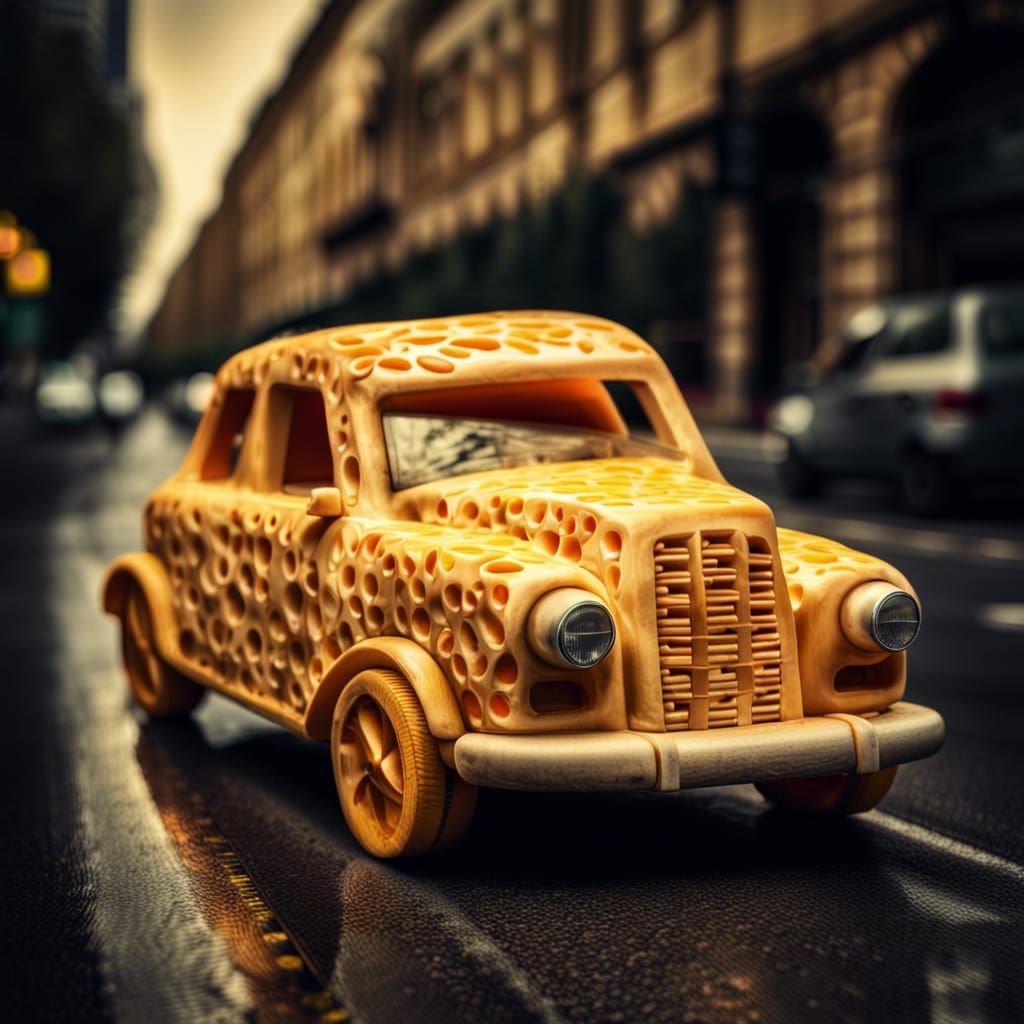 Cheese Car. - AI Generated Artwork - NightCafe Creator