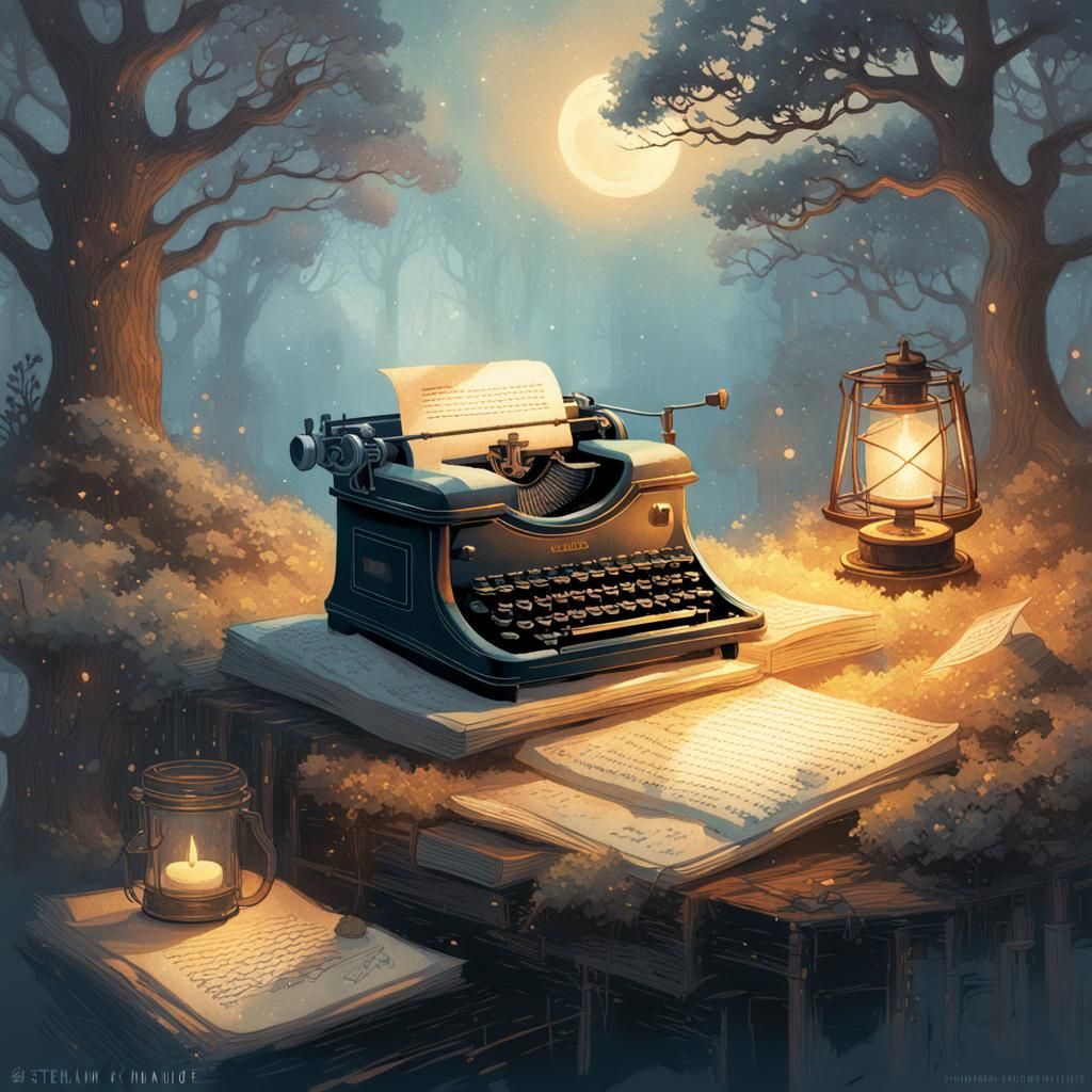 Typewriter - AI Generated Artwork - NightCafe Creator
