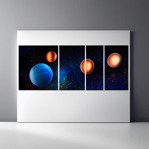 Our Solar System. 8k resolution holographic astral cosmic illustration ...
