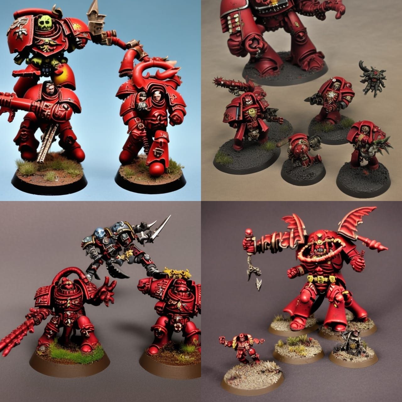 A warhammer 40k blood angels space marine fighting a warhammer 40k ...