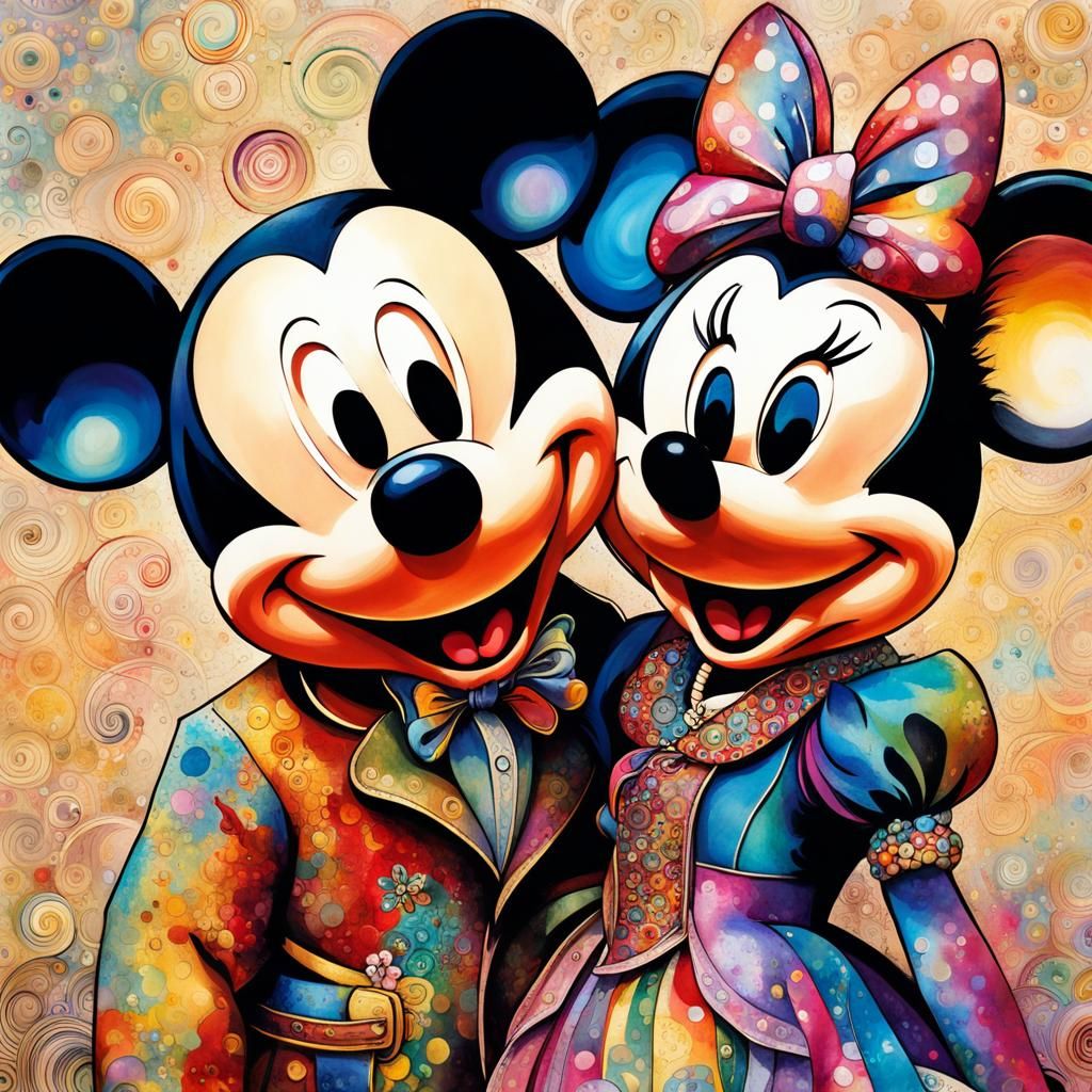Mickey and Minnie Mouse - AI Generated Artwork - NightCafe Creator