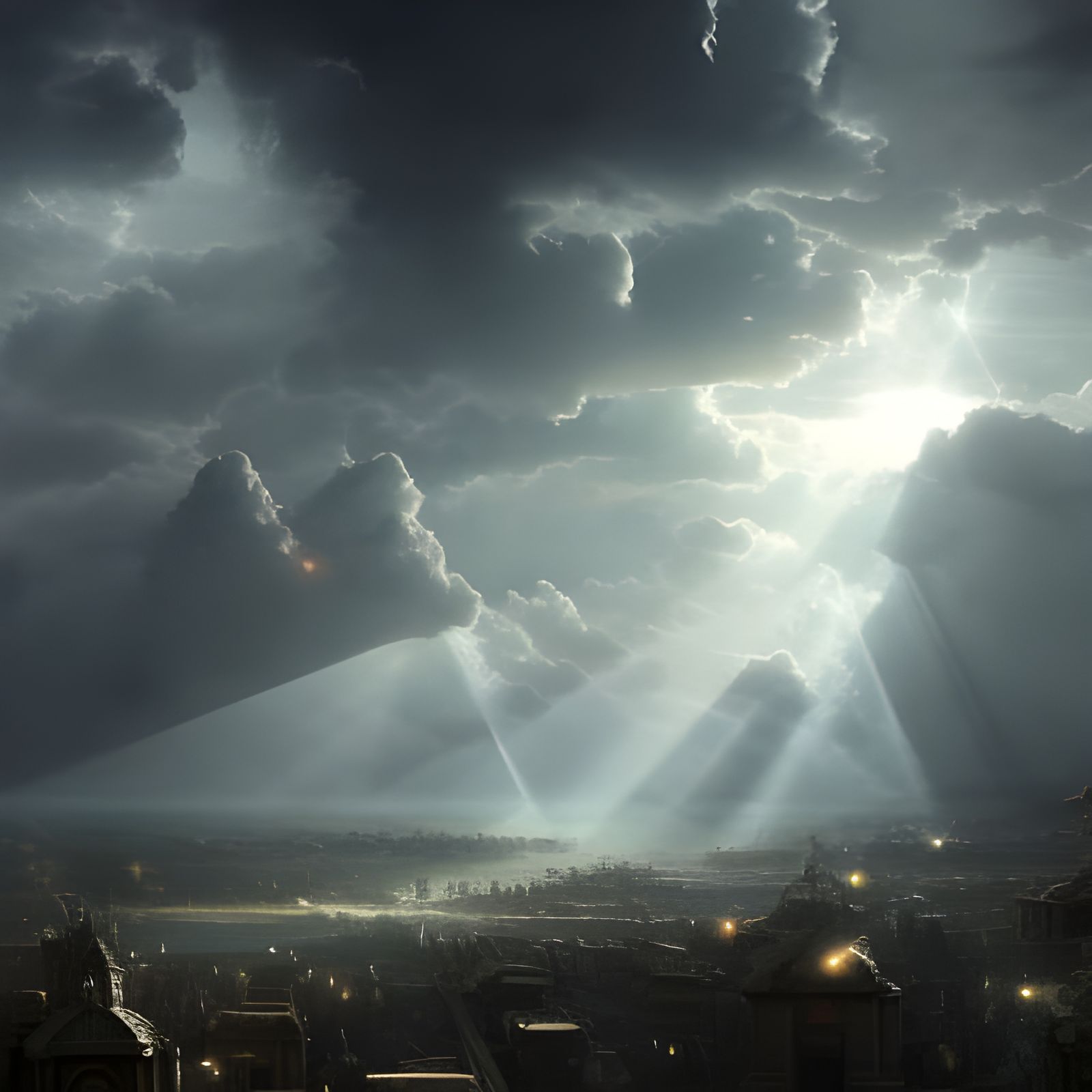 skybeam lightrays, Epic cinematic brilliant stunning intricate ...