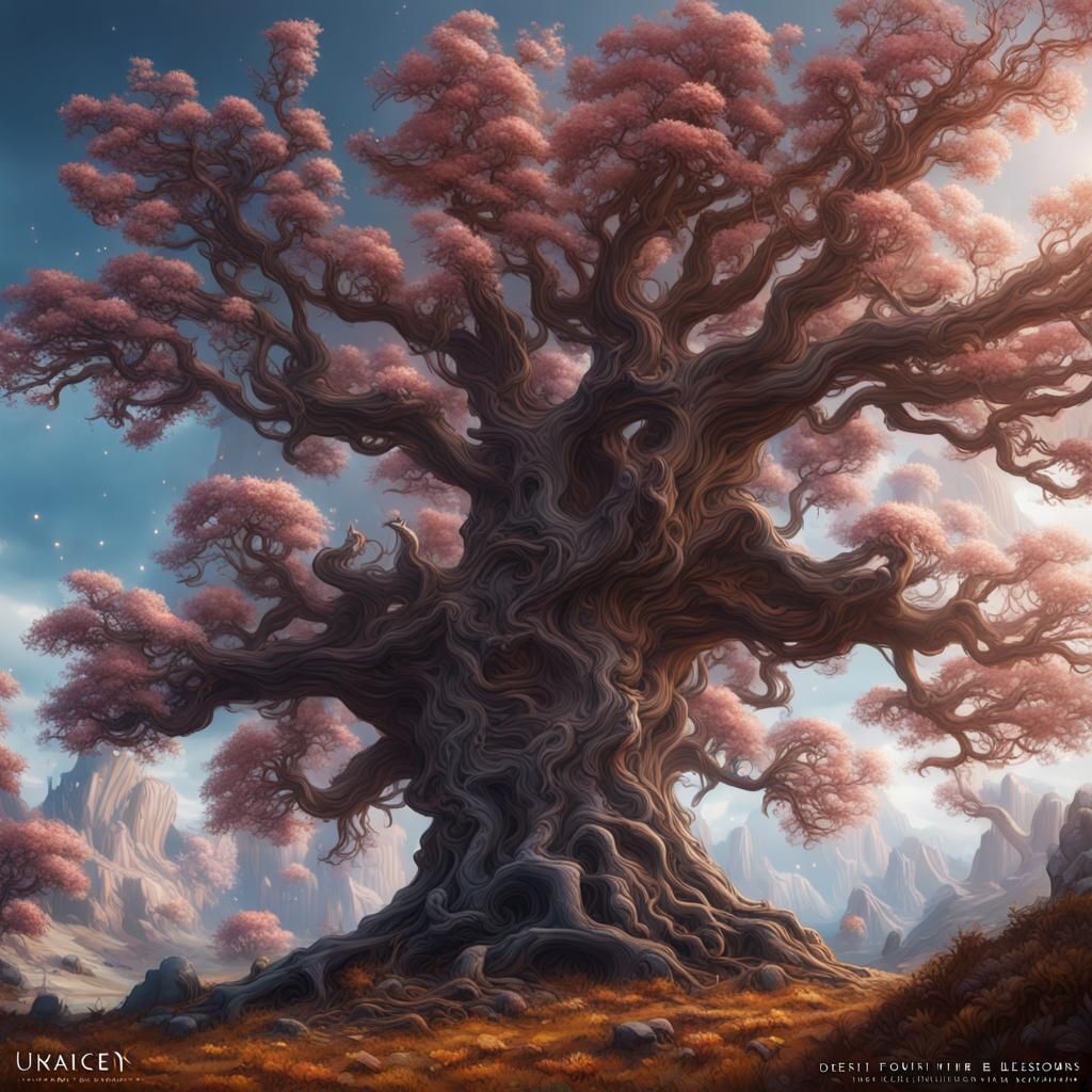 Ancient cherry blossom tree - AI Generated Artwork - NightCafe Creator