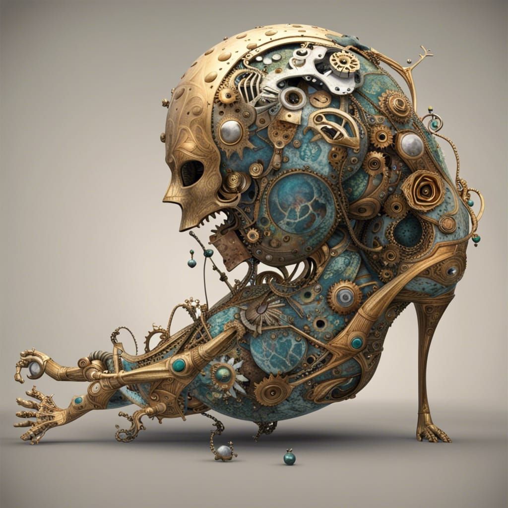 Automaton Jewel Monster - AI Generated Artwork - NightCafe Creator