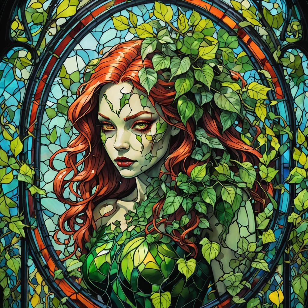 Stained Glass Ivy - AI Generated Artwork - NightCafe Creator