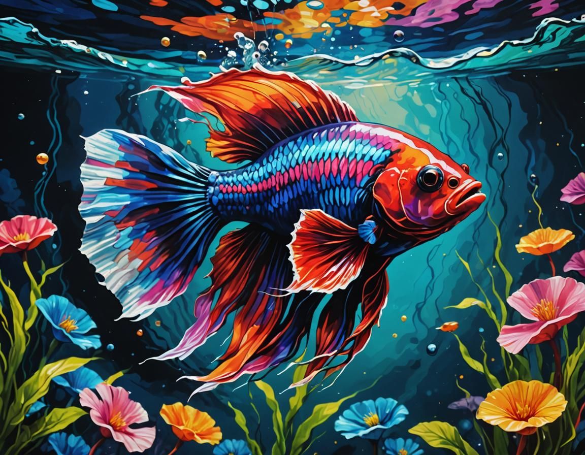 Beta Fish Magic - AI Generated Artwork - NightCafe Creator