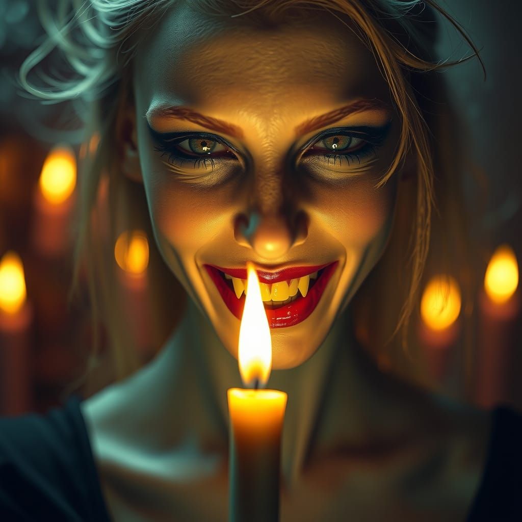 A moden Vampire embodying the essence in Romania, psychedelic energy ...