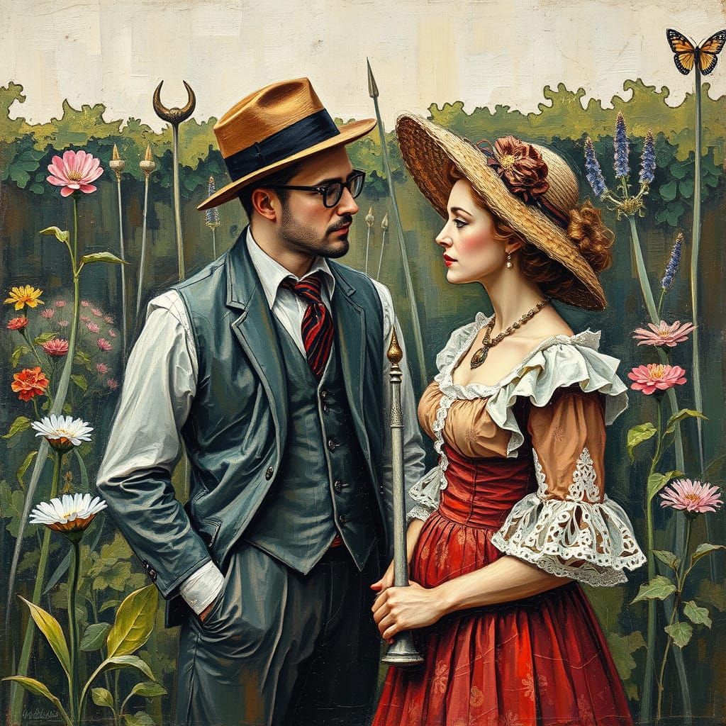 Romance in the Garden #2 - Romantic Interlude in a Classic G...