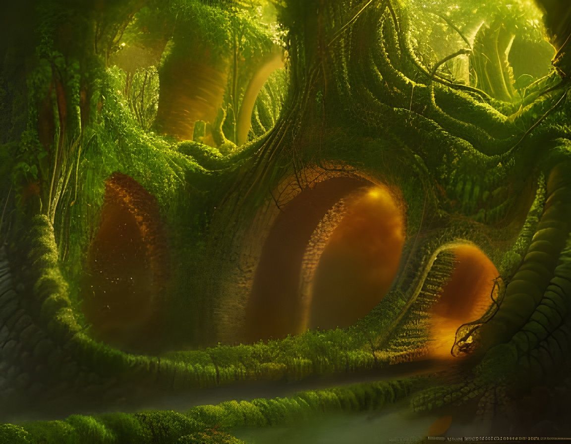 Alien Vines - AI Generated Artwork - NightCafe Creator