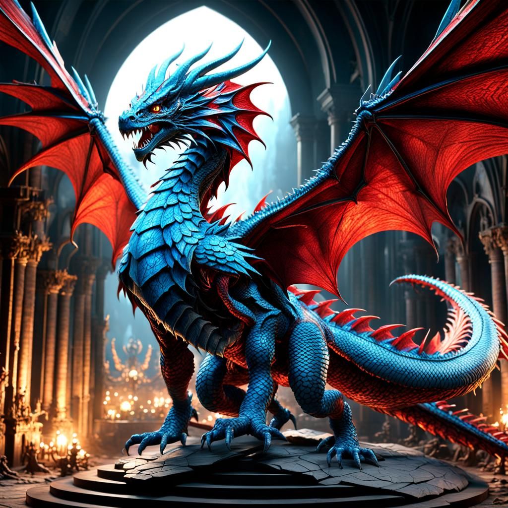 scarlet dragon - AI Generated Artwork - NightCafe Creator