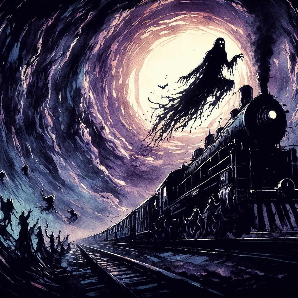Ghost Train - AI Generated Artwork - NightCafe Creator