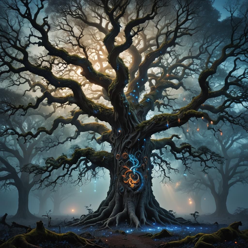 Magical Ancient Oak - AI Generated Artwork - NightCafe Creator