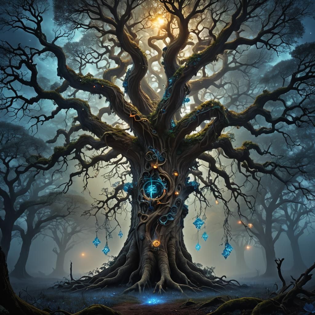 Magical Ancient Oak - AI Generated Artwork - NightCafe Creator