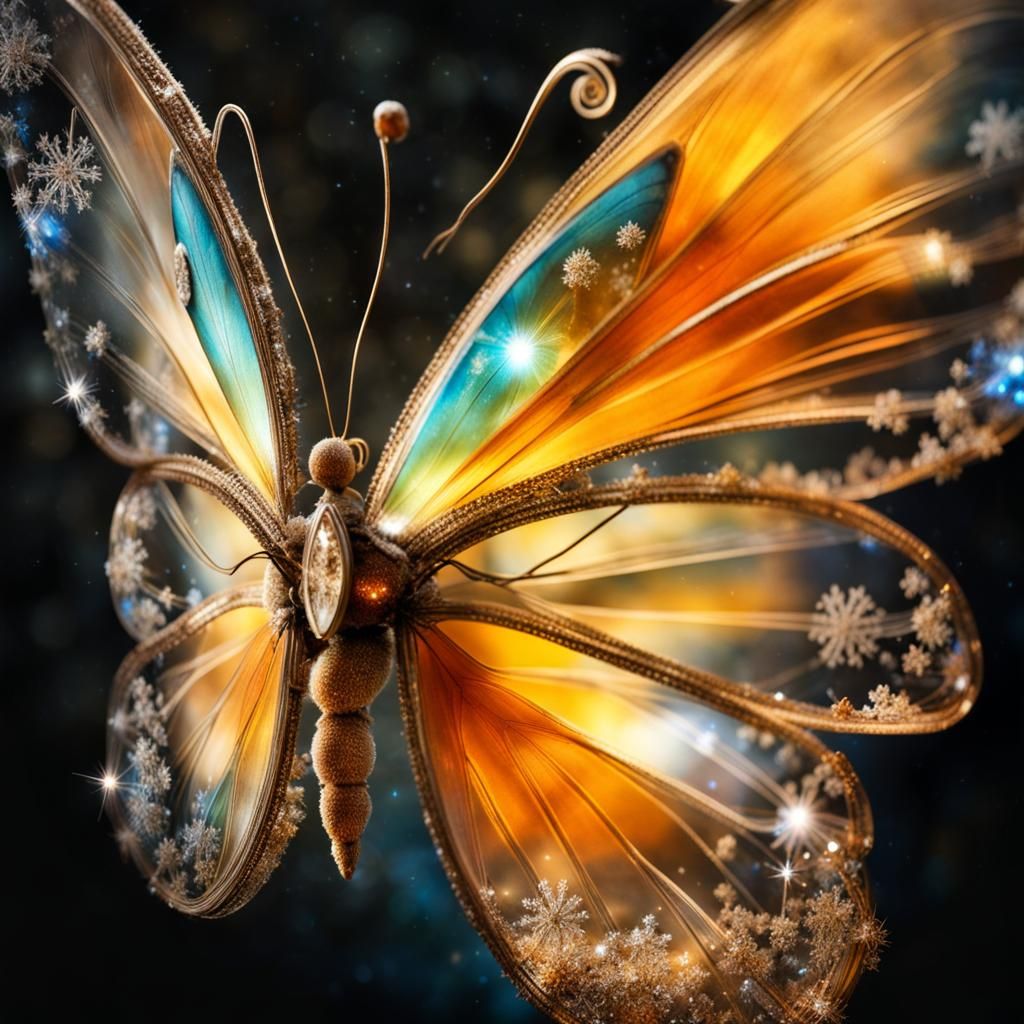 Butterfly crystal metamorphosis - AI Generated Artwork - NightCafe Creator