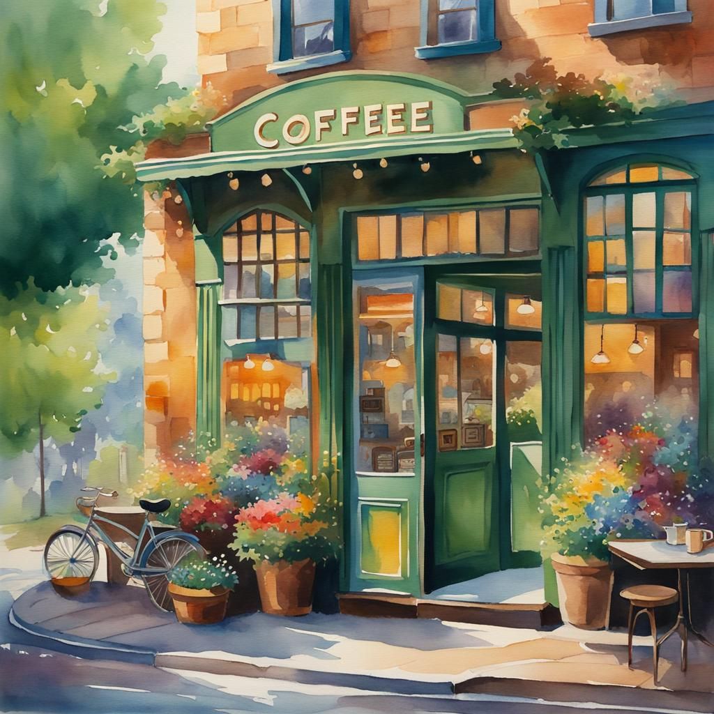 Coffeee Shop - AI Generated Artwork - NightCafe Creator