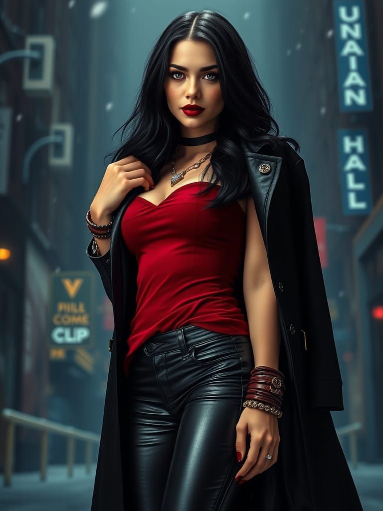 Sandra - Vampire Supermodel in Dark, Gritty Noir-Inspired Po...