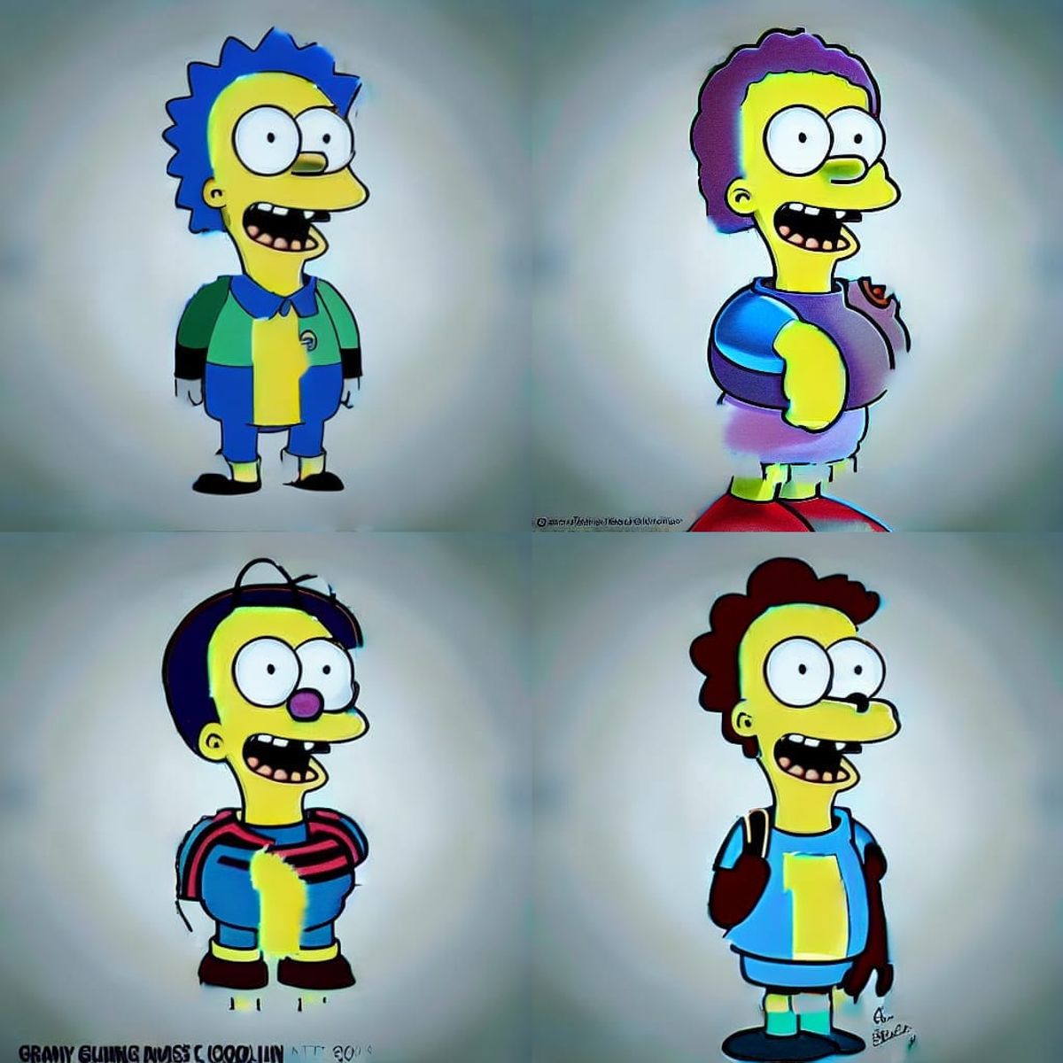 Gumbly / Graggle Simpson. 2 long hairs. clothlesa. The Simpsons lost ...