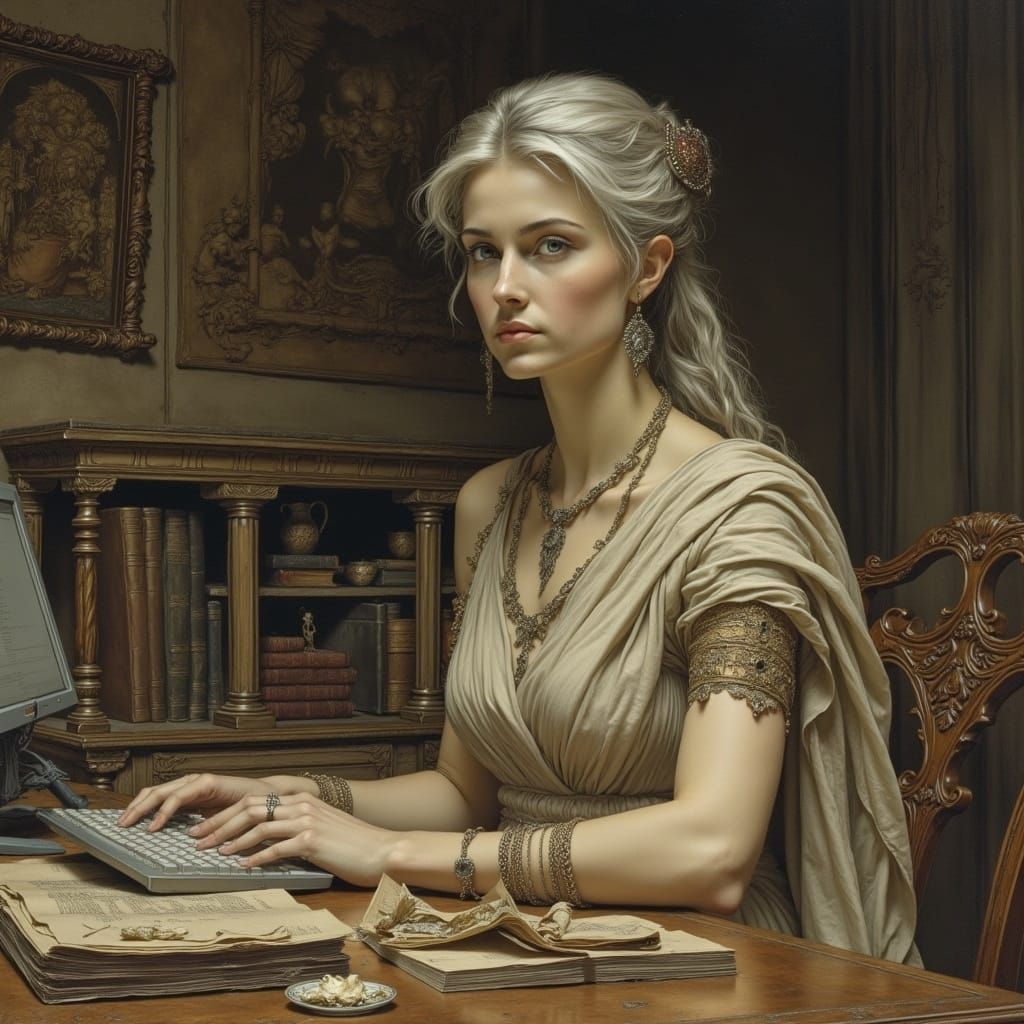https://urnasemper.substack.com - Elegant Roman Woman Works ...
