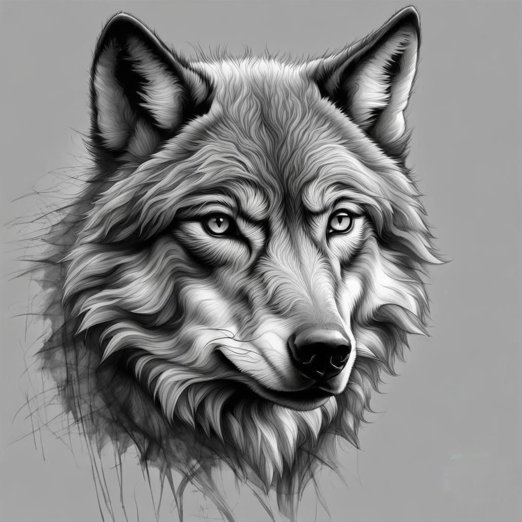 Wolf Drawing - AI Generated Artwork - NightCafe Creator