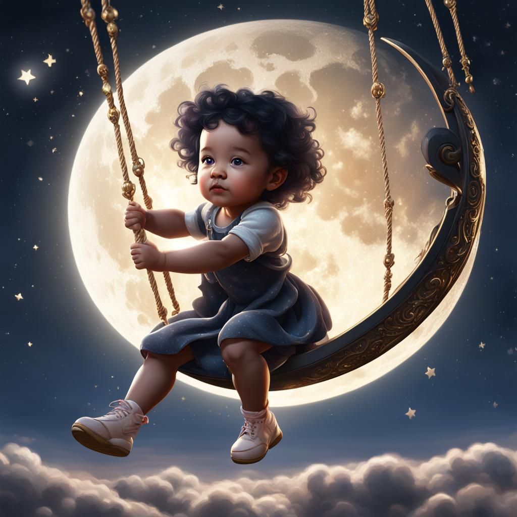 Quarter Moon Swing - AI Generated Artwork - NightCafe Creator