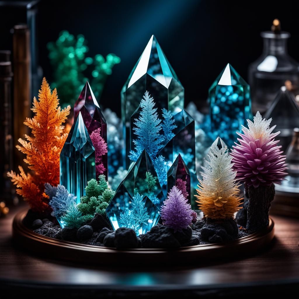 Growing people shaped crystals at home in special scientific set for ...