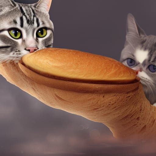 cat in bread - AI Generated Artwork - NightCafe Creator