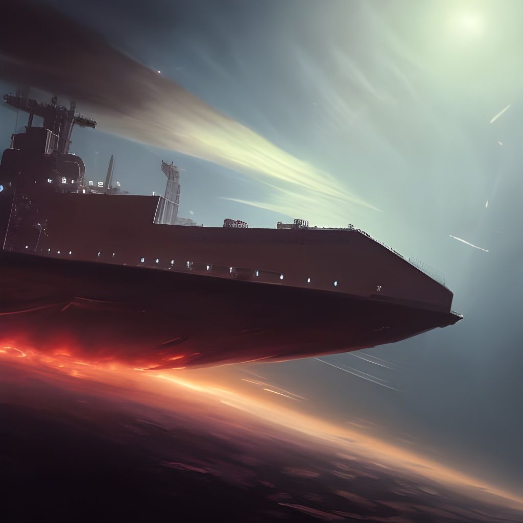 The crash of Nova Corp Space Freighter AT00 - AI Generated Artwork ...