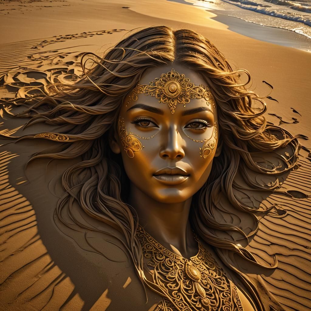 Art on Sand - AI Generated Artwork - NightCafe Creator