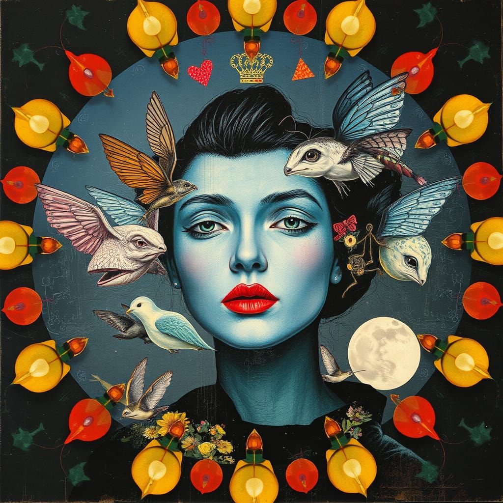 Cyberpunk Whimsy: Dreamlike Creatures in a Neon Dr... - AI Art