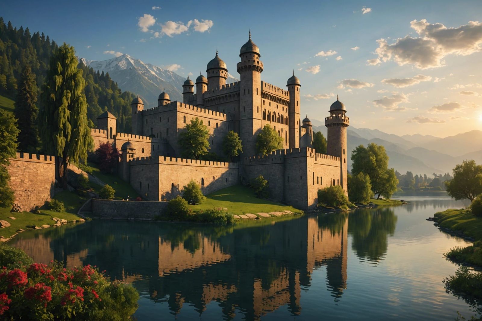 The Lake Castle. - AI Generated Artwork - NightCafe Creator