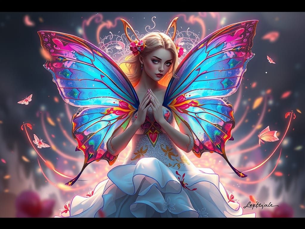 Beautiful butterfly girl 😍 - Surreal Butterfly Goddess Unv...