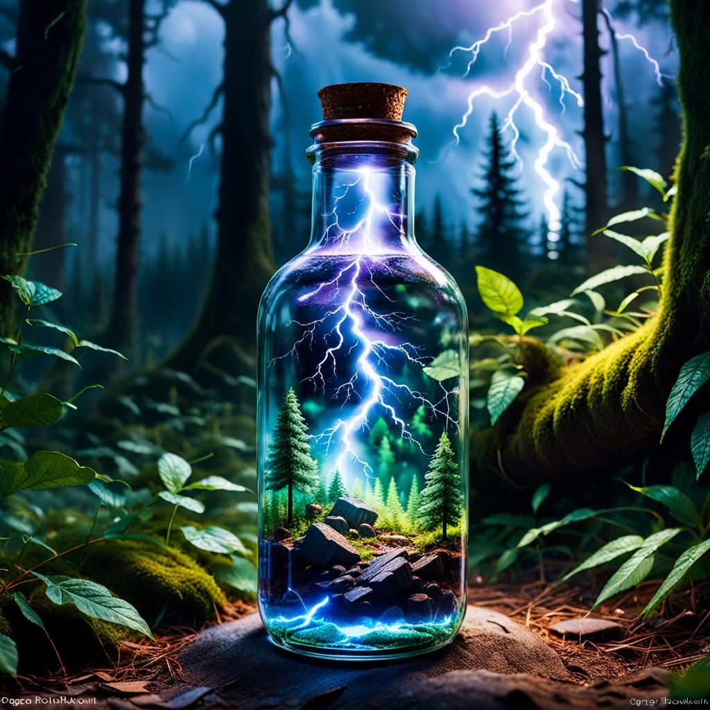 lightning in a bottle - AI Generated Artwork - NightCafe Creator