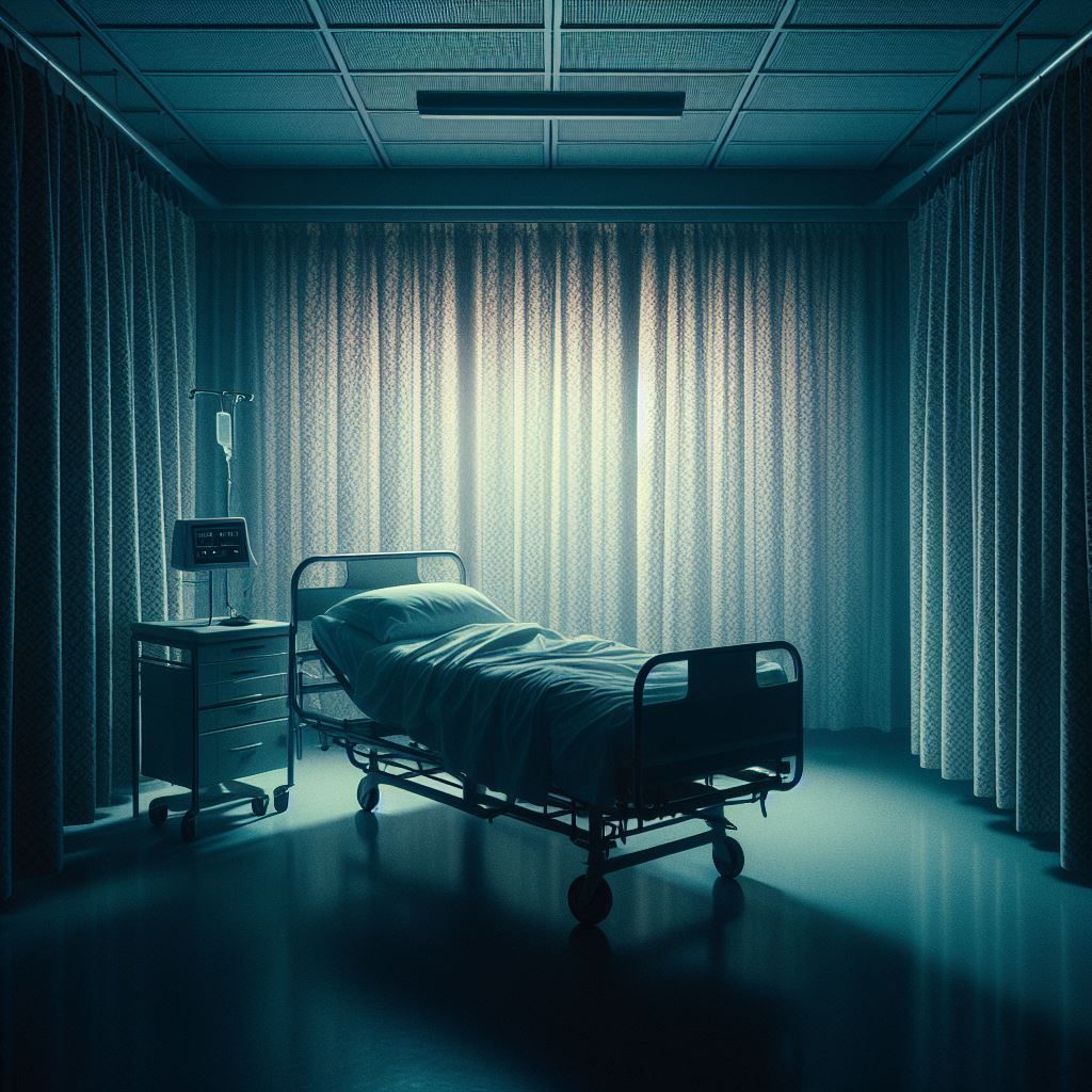 Liminal space, hospital room - AI Generated Artwork - NightCafe Creator